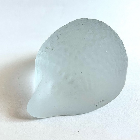 Accents | Vintage Viking Glass Hedgehog Frosted Glass Clear Figurine ...